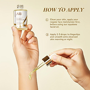 ANAI RUI Squalane Vitamin C Turmeric Facial Oil Moisturizer for Face, Hydrates, Firms Skin, 1fl.Oz.