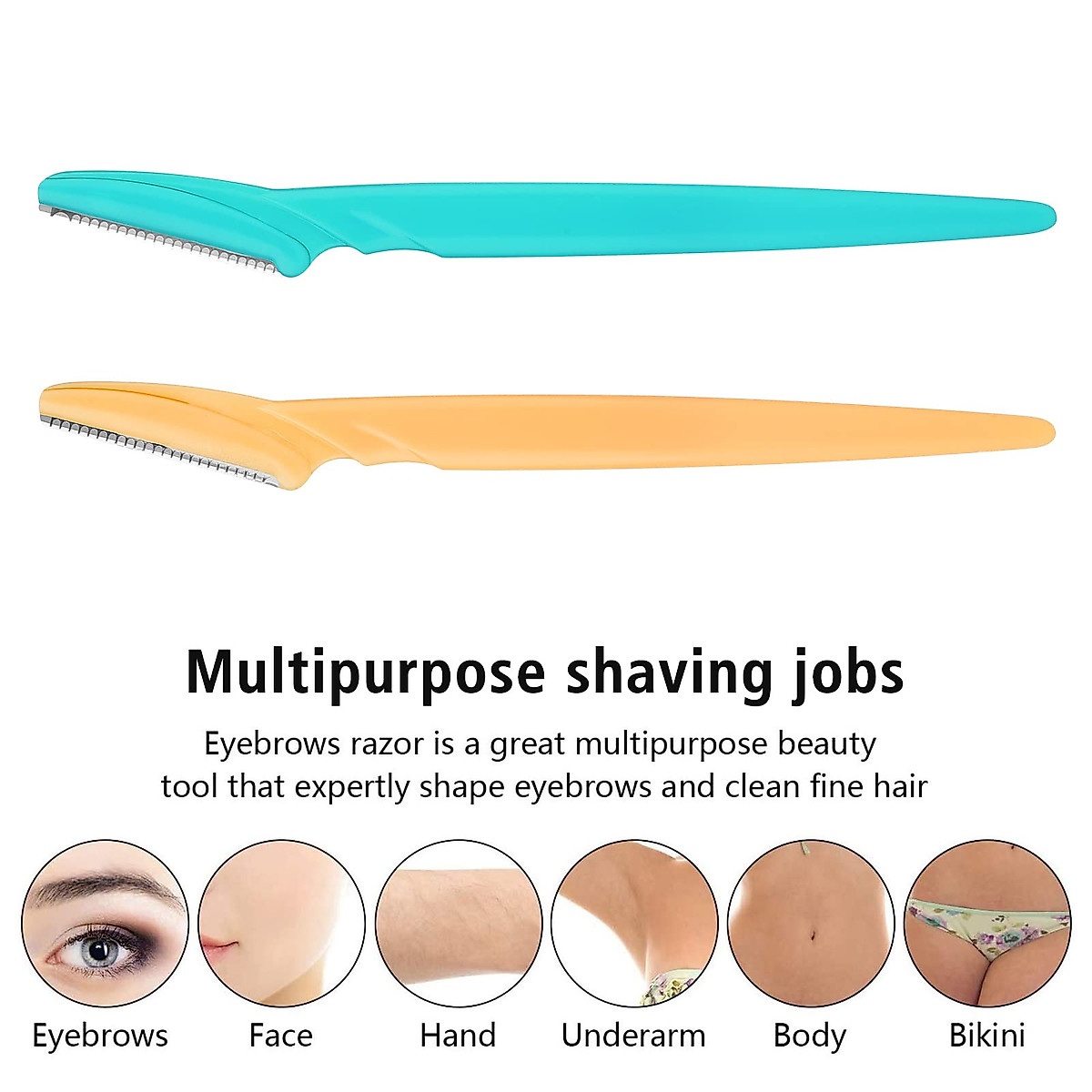 NEBURORA 20 Pcs Eyebrow Razor Trimmers for Women and Men Face Hair Removers, Portable Size