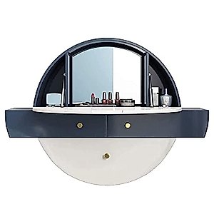 LEONYS Vanity Set, Makeup Vanity Table with Mirror, Dressing Table with 3 Drawers for Cosmetics Storage