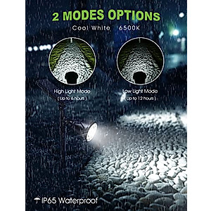 DBF Solar Outdoor Lights, Adjustable Solar Spot Lights Outdoor, 2.5w Solar Panel and Bright, 2-in-1 Waterproof Solar Landscape Spotlights Flood Lights for Garden Yard Flag Pole Pool, 2Pack