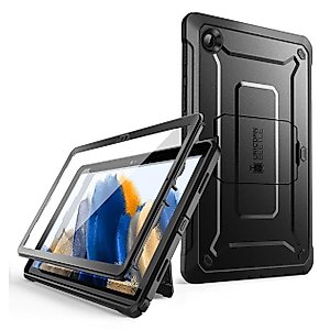 SUPCASE for Galaxy Tab A8 Case with Stand (Unicorn Beetle Pro), [Built-in Screen Protector] Full-Body Rugged Shockproof Heavy Duty Protective Tablet Case for Samsung Galaxy Tab A8 10.5 Inch, Black