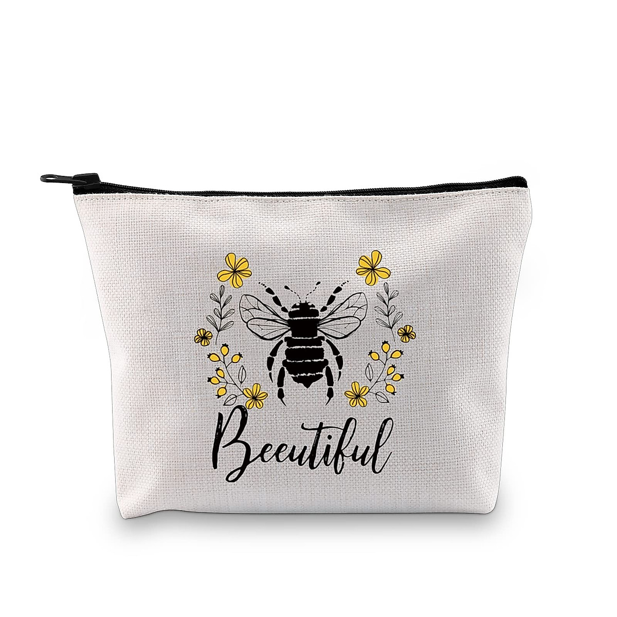GJTIM Bee Gift Bee Lover Gift for Women Beeutiful Cosmetic Bags Makeup Bags (Beeutiful bag)