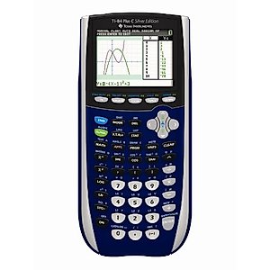 Texas Instruments TI-84 Plus C Silver Edition Graphing Calculator, Dark Blue