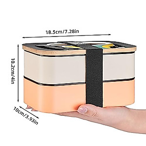 Mug Coffee Adult Lunch Box, Bento Box, With Cutlery Set Of 3, 2 Compartments, Rectangular, Lunch Box For Adults