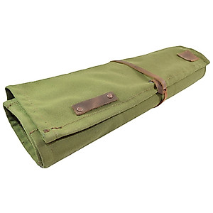 Hide & Drink Water Resistant Canvas All Purpose Knife Roll (10 pockets) Handmade