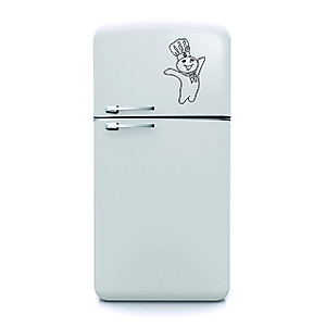 Pillsbury Doughboy Wall Decals for Walls/Pillsbery Dough-Boy Children Cartoon Character Sticker Art/Kitchen Design Cooking Decor/Baking Vinyl Decal Dough Boy Cookies Rolls Chef Size 10x8 inch