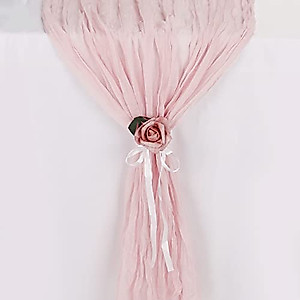 Avitorry 2PCS Baby Pink Cheesecloth Table Runner 10ft Gauze Cheese Cloth Table Runner Cheesecloth Table Runner Bulk for Wedding Bridal Baby Shower Birthday Party Table Decorations