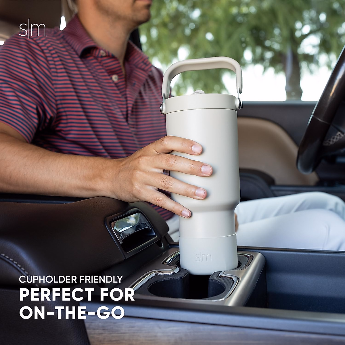 Simple Modern Trek Pivot | 40oz Flip Straw Tumbler with Handle | Water Bottle & Boot | Interchangeable Straw & Chug Lids | Insulated Stainless Steel Jug | Gym Sports Outdoors | Buttercup