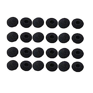 PULABO 24pcs Earbuds Headphone Sponge Foam Ear Pad Cushion Covers Black Superiorâ€‚Quality and Creative