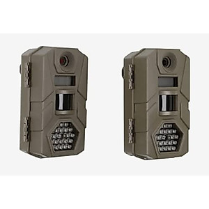 Tasco Trail Camera, 12MP, 2 Pack, Low Glow, Tan, Removable Battery Trays