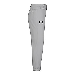 Under Armour Little Boys Baseball Pant, Belt Loops, Logo, Snap Closure, Comfortable & Durable, Aluminum, 6