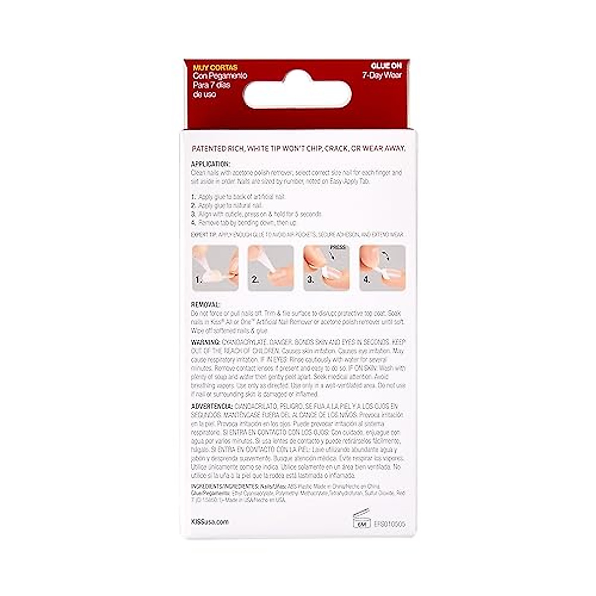 Kiss Products Everlasting French Nail Kit, String of Pearls, 0.07 Pound (28 Count)