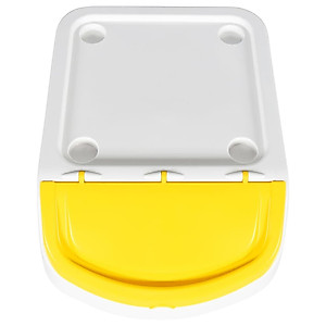 vidaXL 3-Piece Stackable Waste Bins with Detachable Lids, White Polypropylene, 31.7 Gal Total Capacity, Easy Cleaning, Lightweight and Impact-Resistant