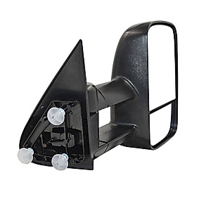 AERDM New Pair Towing Mirrors Manual Operated Textured Black Telescoping Trailer Side Mirrors Fit Chevy/GMC/Cadillac Silverado Sierra Avalanche Suburban Tahoe Yukon XL Escalade EXT ESV