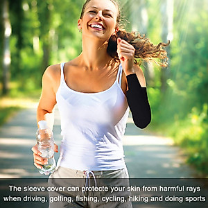 8 Pairs Arm Shapers Set Upper Arm Compression Sleeve Slimming Arm Warps Arm Slimming Shaper for Woman Cooling Arm Sleeves Cover Sun Sleeves Cover with Thumb Hole