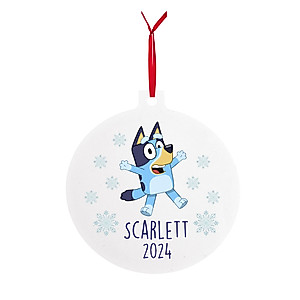 Personalized Child's Ornament 2024 / Ornament for boy/Girl/Unisex/for Kids/Funny Gift/Stocking Stuff/Gift for Grandson Granddaughter/Dog