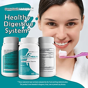 Pro Oral Health Probiotics & Prebiotics - Oral Probiotics for Mouth & Bad Breath - Easy Swallow Capsules - Our Best Oral Health Probiotics Bad Breath Blend - 40 Billion CFU