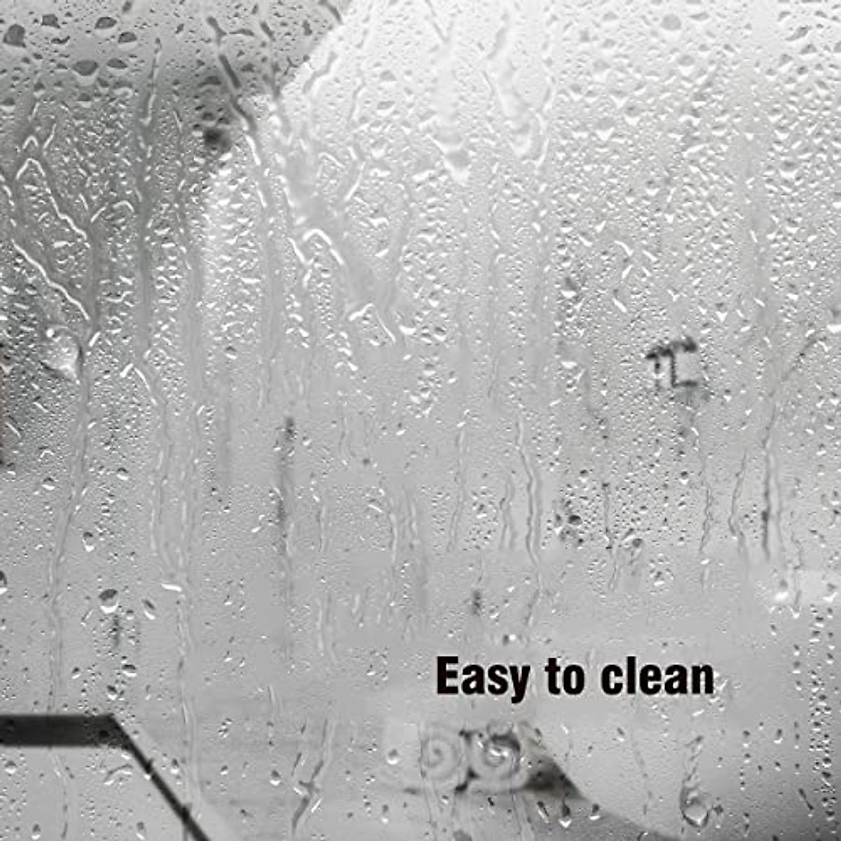 TIKABC Shower Curtain Liner, Clear Plastic Waterproof Bathroom 4G Shower Curtains, 72x72 inch Shower Liner with 3 Magnetic Weights and 12 Hooks(Clear)