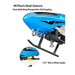 KXKLGWHN Large Remote-Controlled Helicopter, with 4K High-Definition Dual Cameras, 2.4GHz RC Helicopter, One-Button Take-Off/Landing, LED Lights, Height-Keeping Gyroscope, Toys for Boys and Girls