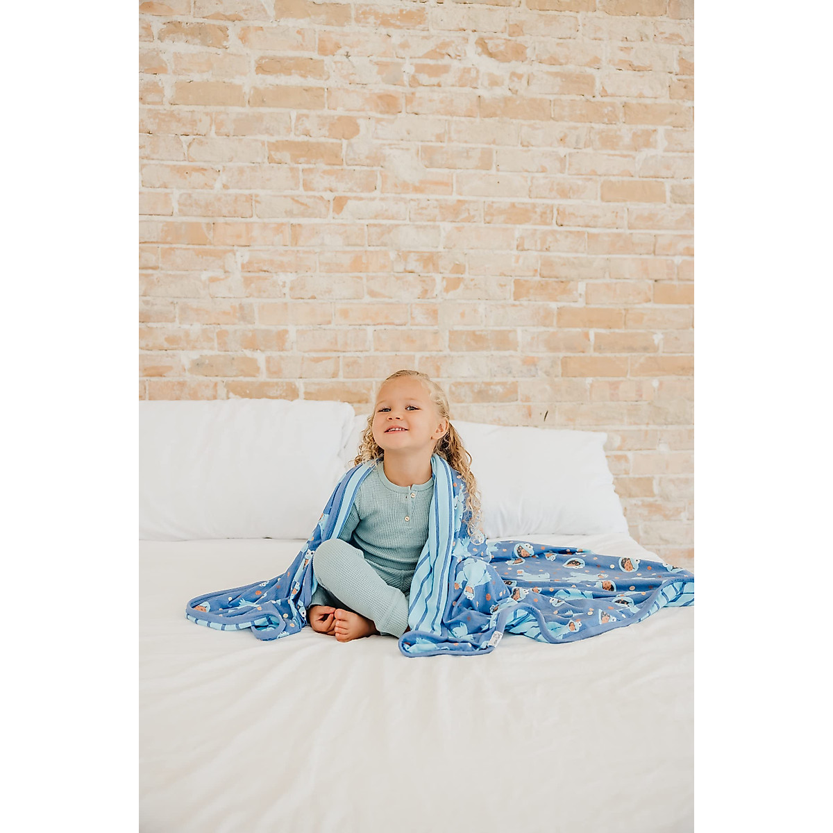 Copper Pearl Three-Layer Baby Blanket: Soft Baby Quilts for Boys and Girls | Breathable, Cozy, Toddler Blanket | Baby Quilt for Newborns | 46x46 Premium Polyester/Rayon | Cookie Monster