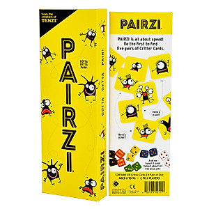 TENZI PAIRZI - The Fast, Fun Card Matching Family and Party Game with a Twist - for Ages 6 to 96 - 2 to 6 Players