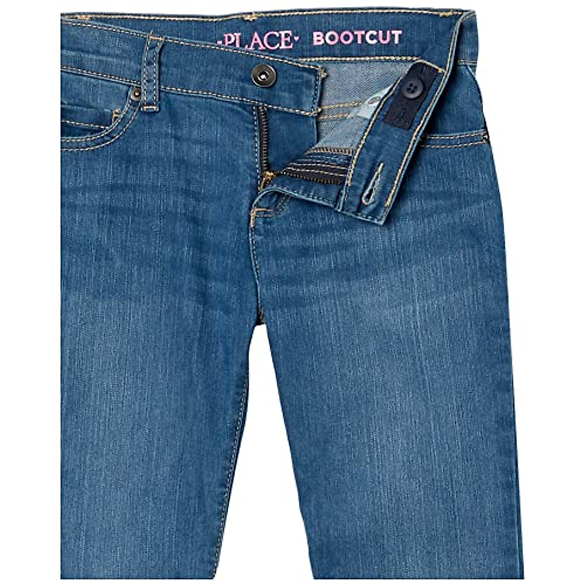 The Children's Place Girl's Basic Bootcut Jeans, Md Lara Wash, 12 slim