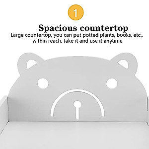 GINHA Nightstand Drawer PVC Nightstands Bed Side Table Articles Magazine Cabinet Storage Organizer Bedside Table Drawer Night for Bedroom Furniture