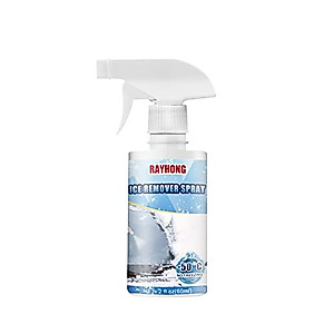 Defrosting De-Icer Spray for Car Windshield Windows Wipers and Mirrors, Agent Ice Melting, Quickly and Easily Melts, Multifunctional Automotive Glass Snow Remover (Without rag)