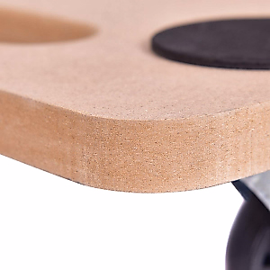 Casart Wooden Board Dolly, Moving Carrier with 4 Wheels