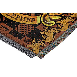Northwest Woven Tapestry Throw Blanket, 48 x 60 Inches, Hufflepuff Crest
