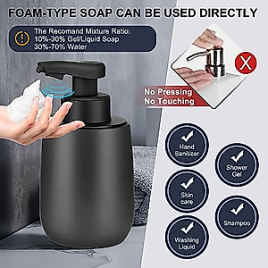 Phneems Automatic Soap Dispenser Foaming Hand Free Foam Rechargeable Touchless Smart Electric Auto Dish for Bathroom, Kitchen, Commercia Grey