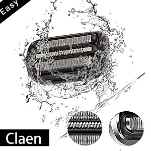 2 Pack Series 5/6 53B Replacement Head Compatible with Braun Electric Foil Shaver 53B Head, Fit New Generation Razors 5020cs 5018s 5035s 5049cs 5050cs 6020s 6040cs 6075cc 6072cc 6090cc Foil Shaver