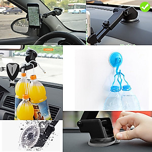 Suction Cup Double Sided Adhesive Pad 8PACK Mount Disk Hook Dashboard Sticky Pads for GPS Phone Car Dash Windshield Shower Replacement Mounting Heavy Duty Clear Glue 6CM and 8CM for Xiaoyi Camera
