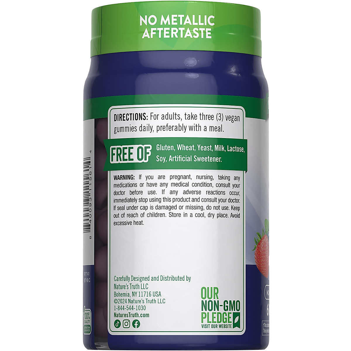 Zinc Gummies | 50mg | 60 Count | Vegan, Non-GMO & Gluten Free Supplement | Mixed Berry Flavor | by Natures Truth