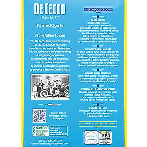 De Cecco Penne Rigate Pasta, 16 Oz