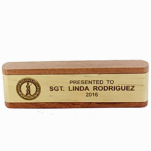 Rosewood and Maplewood pen in display box, includes Personalization