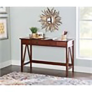 BOWERY HILL 1-Drawer Transitional Wood Desk in Antique Tobacco