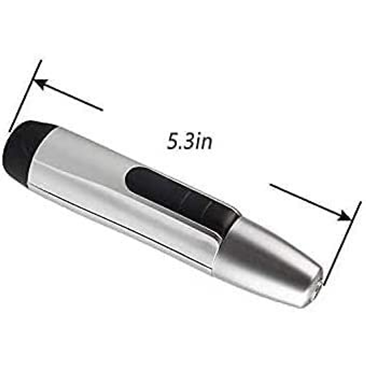 QINERSAW Portable Nose Ear Trimmer, Painless Hair Remover Shaver for Face, Electric Razor for Women and Men, Battery-Operated (Silver)