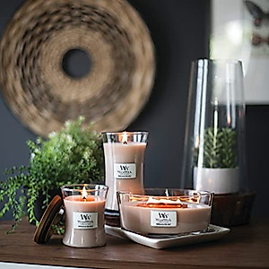 WoodWick Vanilla & Sea Salt Large Hourglass Candle, Light Brown