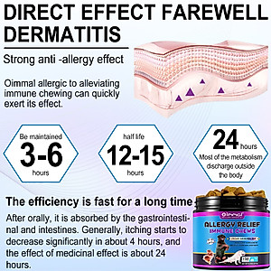 PLSHSBSE Dog Allergy Relief, Dog Itchy Skin Relief Treats with Fish Oil, Omega 3, Itch Relief Chews for Dogs Seasonal Allergy, Anti Itch for Dogs Allergy Support Supplement (150PCS)
