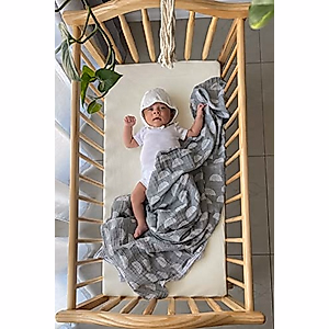 Miaoberry 100% Organic Cotton Muslin Blanket| Sage Green Rainbow Baby Swaddle Set| Newborn Boy Girl Unisex Neutral| Boho Vintage Monthly Picture Blanket