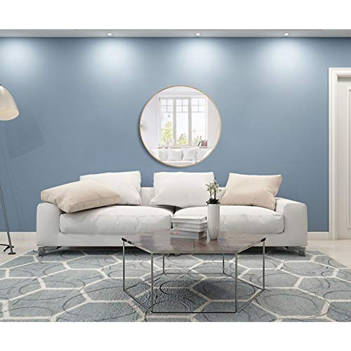 Living District Elegant Decor MR4045BR Eternity Mirror, Brass