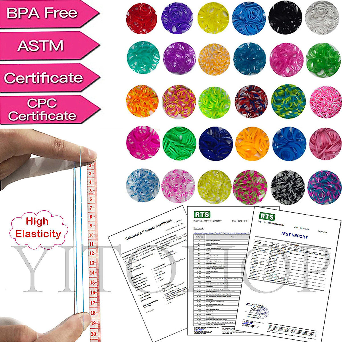 YITOHOP 12080+ Loom Bands Kit, Rubber Bands for Bracelet Making Kit DIY Art Craft Kit Girls &Boys Creativity Birthday Gift to Improve Imagination