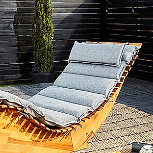 cucunu Chase Lounge Outdoor I Durable, Reliable Acacia Wood Patio Lounge Chair Furniture I Rocking Sun Lounger Chair for Sunbathing I Patio Lounge Chair
