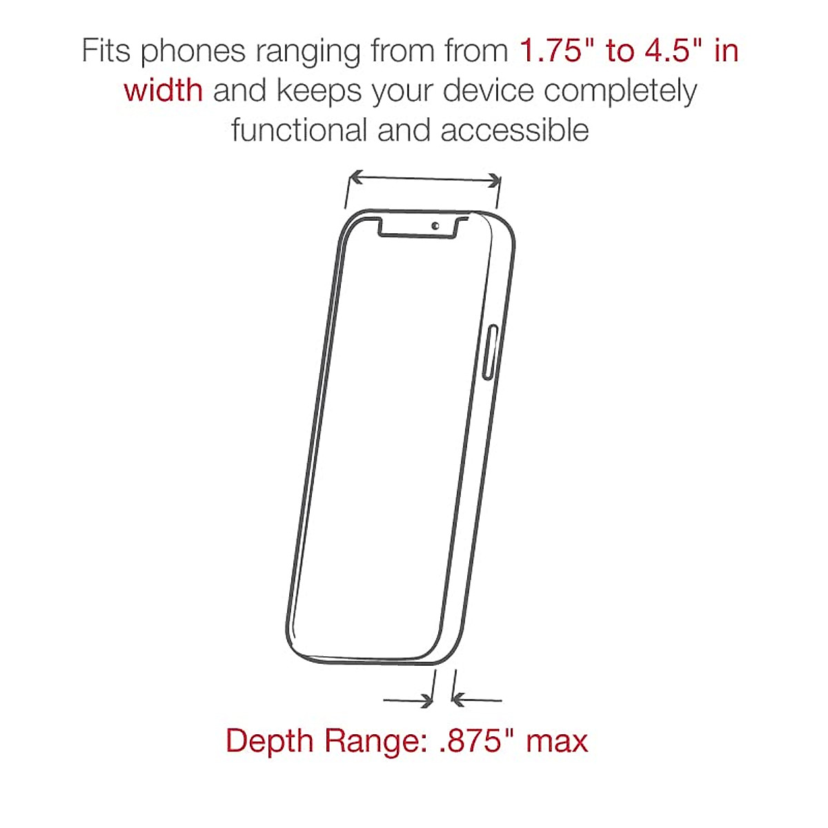 RAM MOUNTS X-Grip Large Phone Mount with Low-Profile RAM Tough-Claw RAM-HOL-UN10-400-2U for Rails 0.625" to 1.5" in Diameter