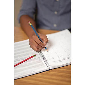 Ticonderoga Erasable Checking Pencils with Eraser, Pre-sharpened, Red, 12-Pack (14259)