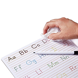 Handwriting Practice Letter Tracing for Kids: Board for Cursive & Printing Style with Dry Erase Marker for Preschooler - Reusable Wipe Clean ABC Alphabet Learn to Write, 8.3 x 11 Inches