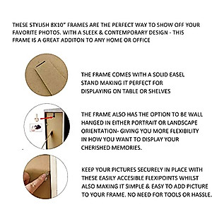 Cool Office Art Decor, Black Picture Frame 8x10, Wooden Photo Frame, Cleal Hanging Wood Poster Frame 9x11"