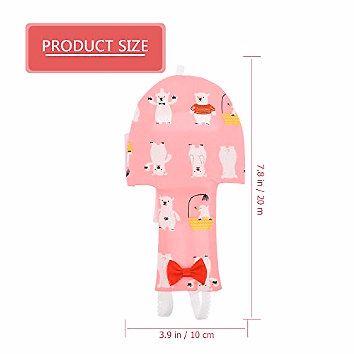 VILLCASE Budgie Diaper 4 Pack Reusable Bird Flight Suit- Breathable Bird Diaper, Bird Clothes with Bowtie Decor, Bird Pee Pads for Parakeet Parrot Canary Budgie Macaw (Size XL) Bird Flight Suit