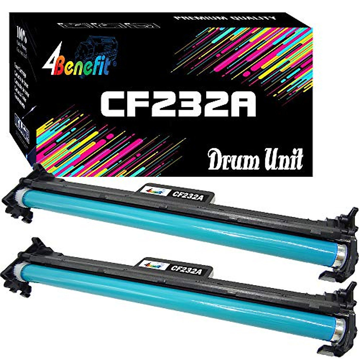 (2-Pack, Drum Unit) 4Benefit Compatible CF232A Drum Unit 32A 232A Used for Laser Jet Pro M203dn M203dw M227d M227fdn M227fdw M227sdn Printer